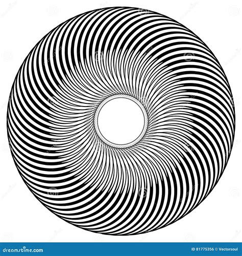 Abstract Circular Element Radial Lines Shape Geometric Element Stock Vector Illustration Of