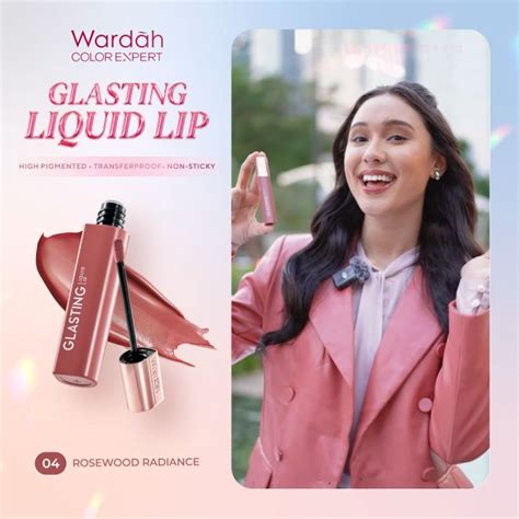 NEW WARDAH Glasting Liquid Lip Hi Pigmented Glass Color Ringan