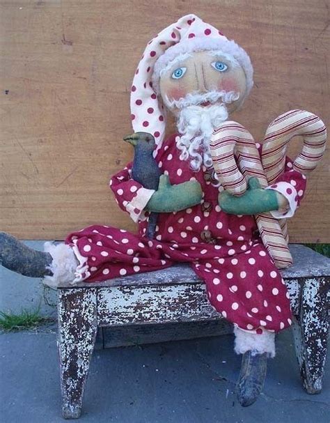 E PATTERN Primitive HUGE Doll Pattern Round Head Raggedy Snowman