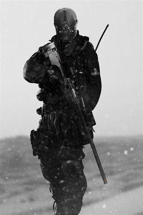 Солдат В Маске Арт - 56 фото