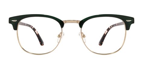 Salvatore Browline Eyeglasses Frame Green Mens Eyeglasses Payne