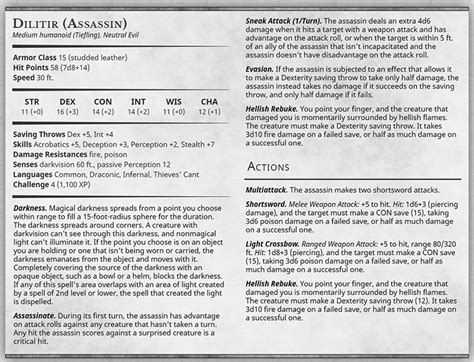 Dandd 5e Stat Blocks For Monsters Ive Used In 5e Now W Notes On My