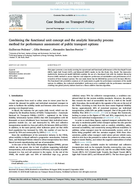 Pdf Combining The Functional Unit Concept And The Analytic Hierarchy