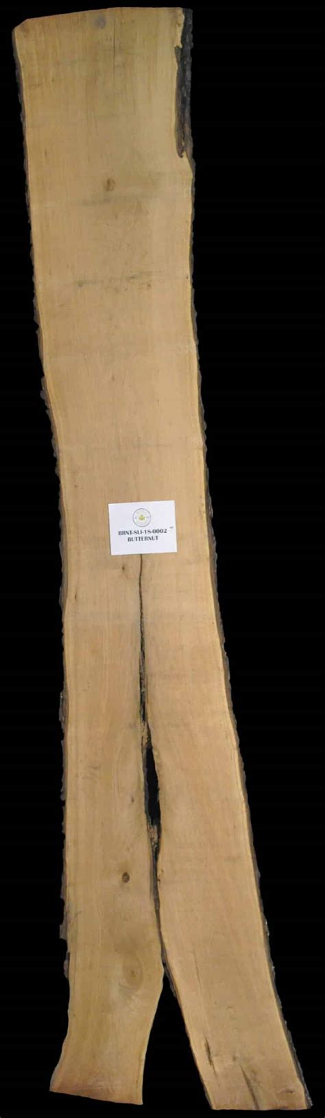 185 Butternut Live Edge Slab [brnt Sli 18 0002] Bark House®