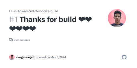 Thanks For Build Issue Hilal Anwar Zed Windows Build Github