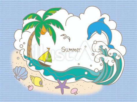 夏のフレーム カラーイラスト No 1965823無料イラストフリー素材ならイラストAC