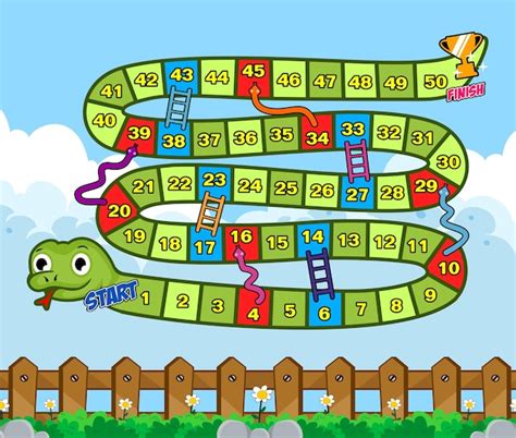 Premium Vector Snake And Ladder Board Game Illustration