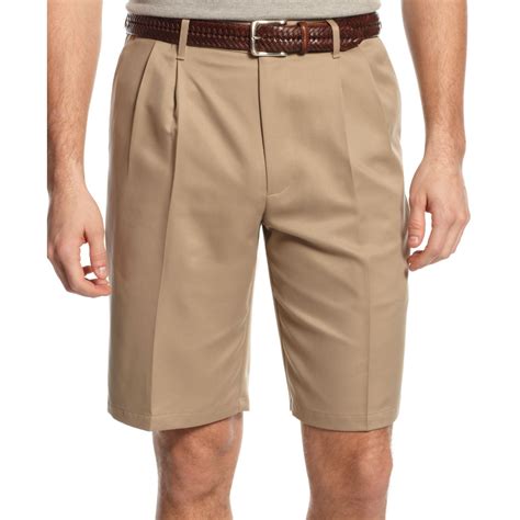 Dockers Double Pleat Microfiber Shorts In Natural For Men Lyst