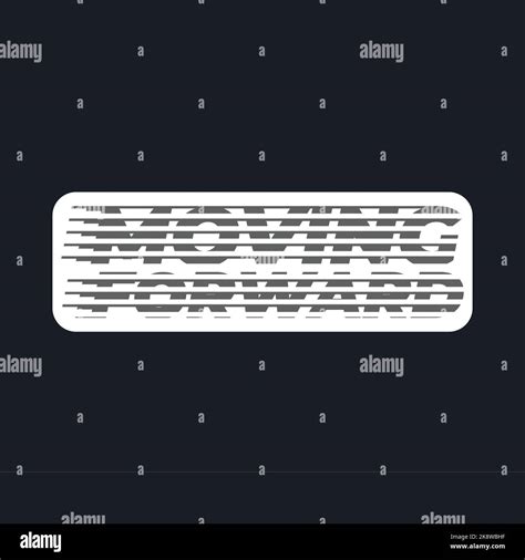 Moving Forward Halftone Line Letter Typography Effect Design Artwork