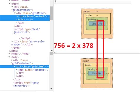 html why is my grid element s height not being calculated correctly