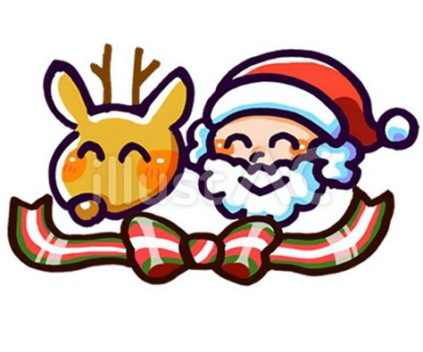 トナカイとサンタイラスト No 22441242／無料イラストフリー素材なら「イラストac」
