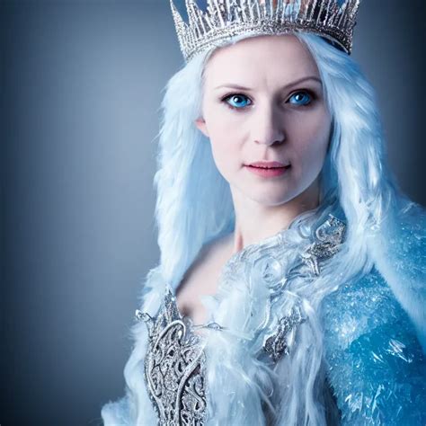 Professional Photograph Of A Beautiful Ice Queen With Stable