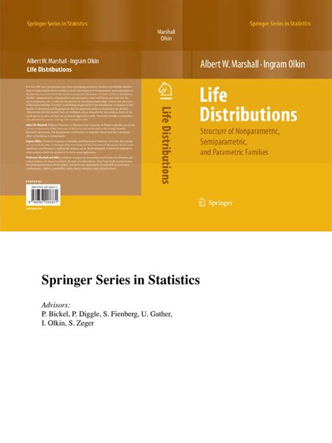 Springer Series In Statistics Albert W Marshall Ingram Olkin Life