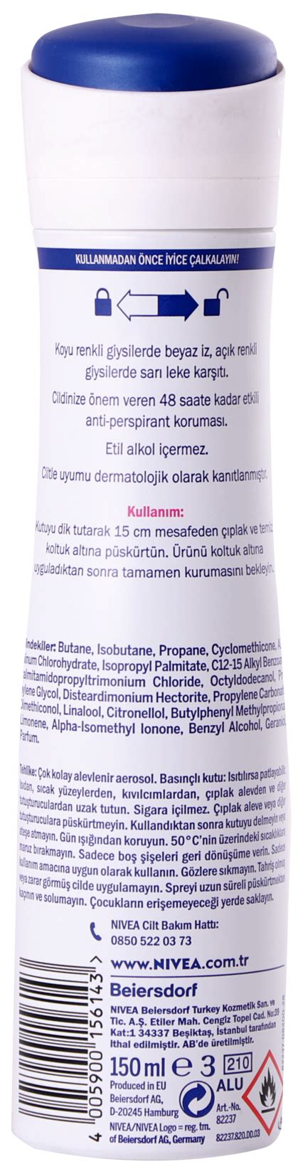 Nivea Black White Clear Sprey Deodorant 150 Ml Kadın Macroonline