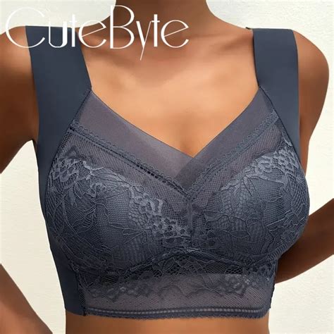 L 5xl Contrast Lace Wireless Bras For Womens Lingerie Top Female Lace