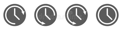 Timer Vector Icon Set Time Return Icons Vector Product Return Symbol