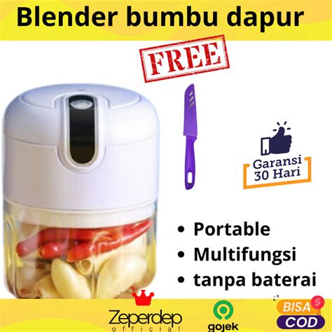 Jual Belender Blender Bumbu Dapur Kering Basah Portable Mini Blander Bumbu Jakarta Pusat
