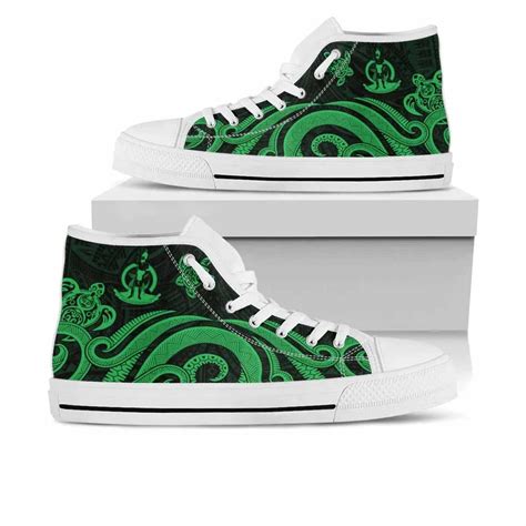 Vanuatu High Top Shoes Green Tentacle Turtle