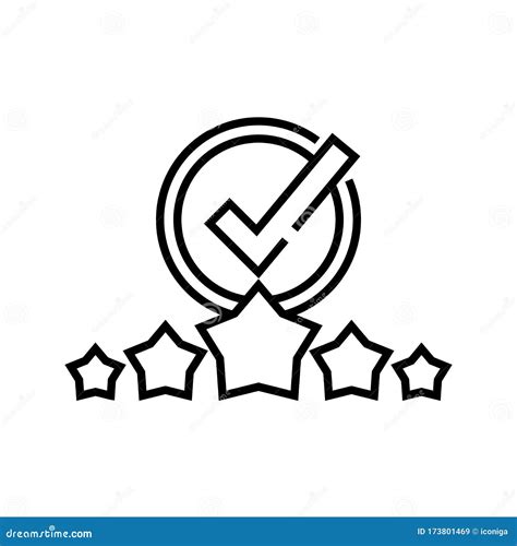 Excellent Work Line Icon Concept Sign Outline Vector Illustration Linear Symbol Stock Vector