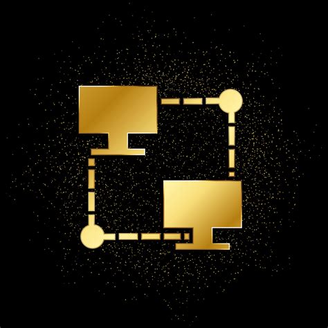 Database Server Land Gold Icon Vector Illustration Of Golden Particle Background 16610311