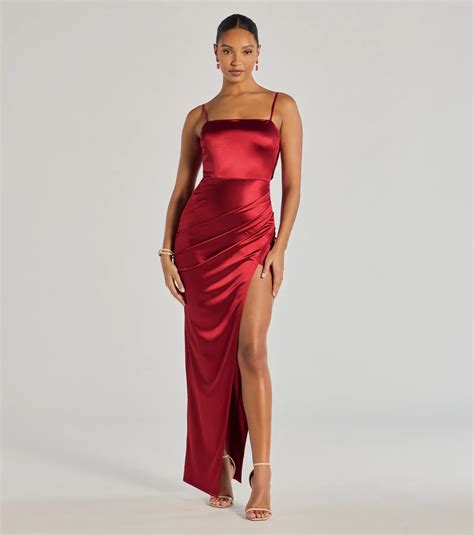 Burgundy Evening Wear And Windsor