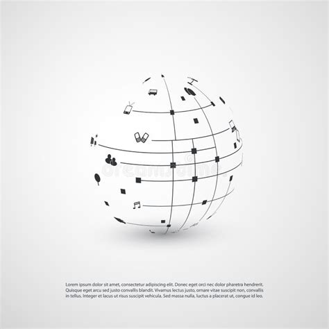 Minimal Cloud Computing Digital Networks Structure Telecommunications Concept Design Modern