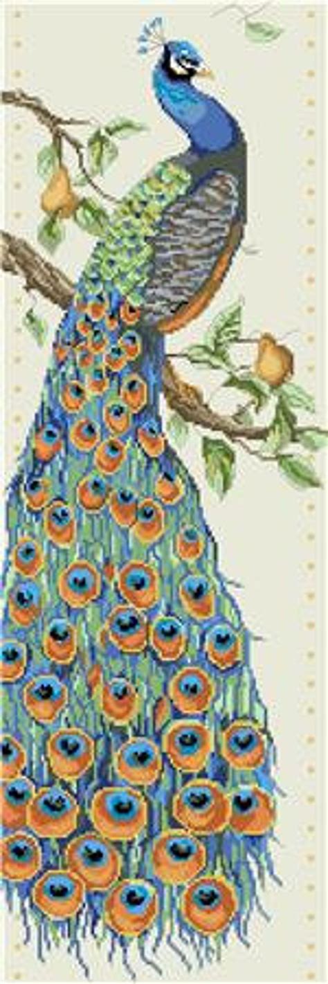 Peacock Counted Cross Stitch Pattern Etsy