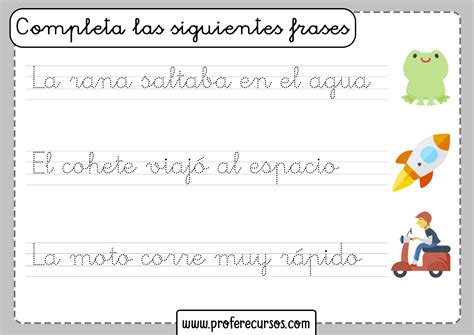 Fichas De Lectoescritura Frases
