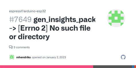 Geninsightspackagepy Errno 2 No Such File Or Directory · Issue