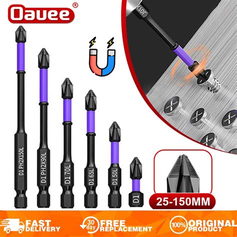 6pcs Strong Magnetic D1 Batch Head Cross Screwdriver Head Magnetic