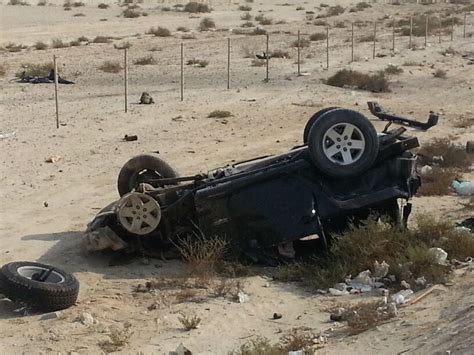 إصابة بحريني بانقلاب سيارته على شارع الشيخ خليفة البحرين صحيفة