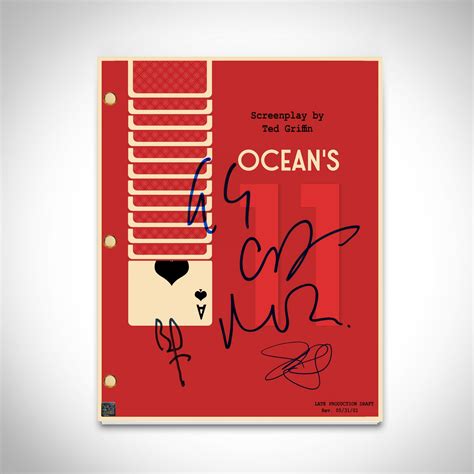 Oceans Eleven Script Limited Signature Edition Rare T