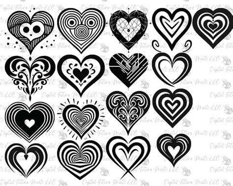 Fancy Heart Svg Bundle Heart Svg Bundle Sketch Hand Drawn Heart Svg