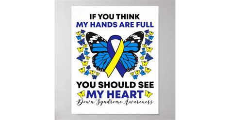 Down Syndrome Awareness Ribbon Butterfly Mom Sped Poster Zazzle