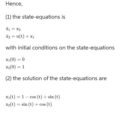 [solved] Place The Following Equation Into State Space Form With The