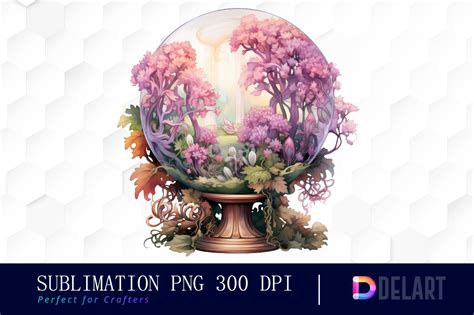 Watercolor Mystical Witchs Crystal Ball Graphic By Delart · Creative