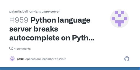 Python Language Server Breaks Autocomplete On Python 311 · Issue 959