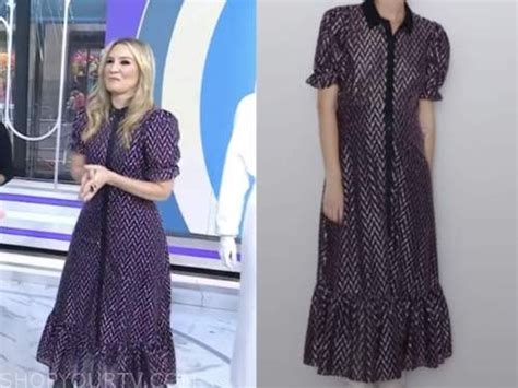 The Today Show December 2021 Chassie Posts Metallic Chevron Midi