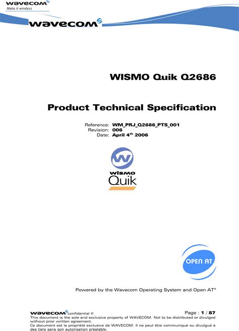 Sierra Wireless Q2686 Q2686 User Manual Manual