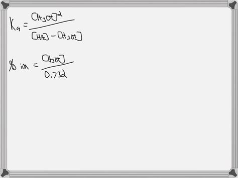 solved in a 0 732 m solution a weak acid is 12 5 dissociated