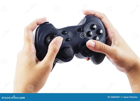 play game with a joystick stock image image of making 25682831