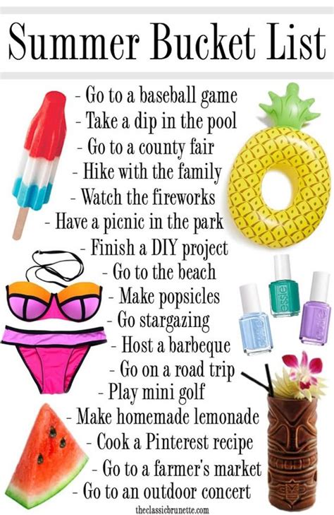 The Ultimate Summer Bucket List For 2016 Summer Buckets And Inspiration
