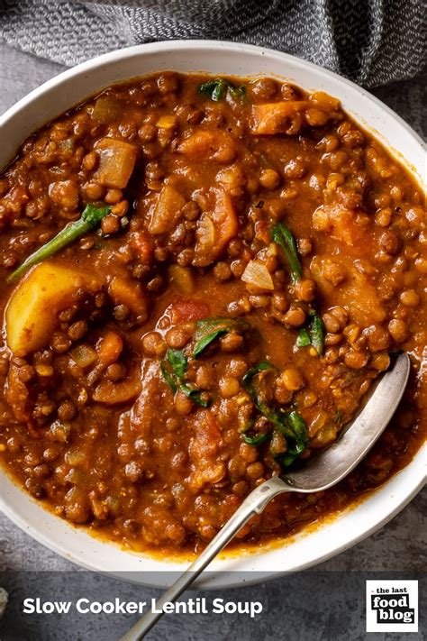 Slow Cooker Lentil Soup The Last Food Blog