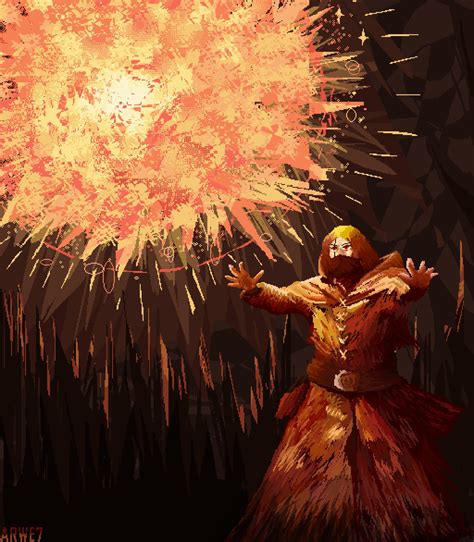 Pixel Arted Blaze Mage Rpixelart