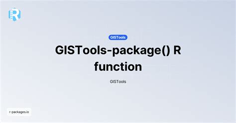 gistools package r function from [gistools] r packages