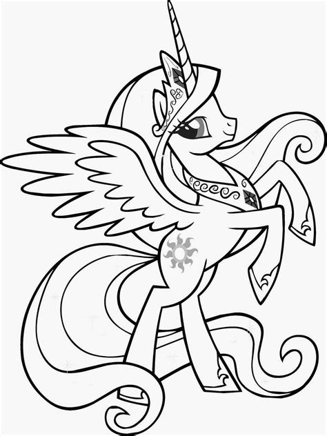 Flying Unicorn Coloring Pages