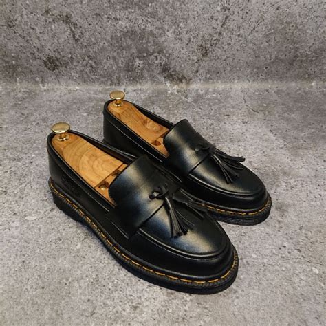 Docmart Penny Loafers Fullblack Shoes Slipon Shoes Mens Formal