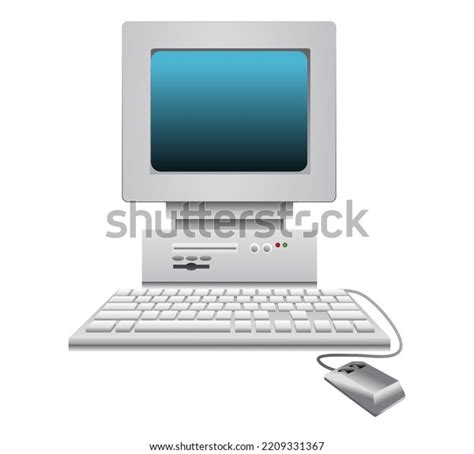 Old Vintage Personal Computer Isolated Stock Vector Royalty Free 2209331367 Shutterstock