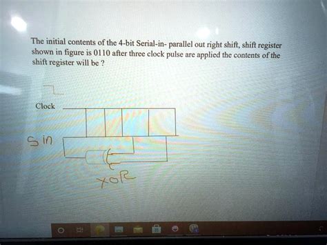 Solved The Initial Contents Of The Bit Serial In Parallel Out Right Shift Shift Register