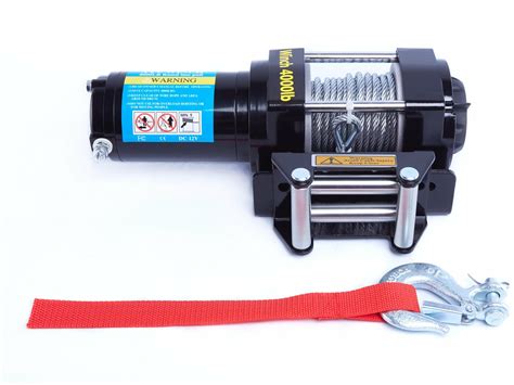 Лебедка Электрическая 12v Electric Winch 4000lbs / 1814 Кг Стальной ...